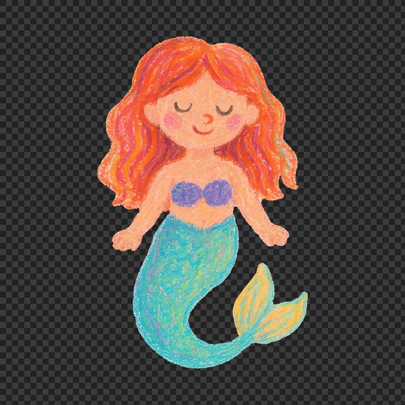 Cute+mermaid+colouring Illustration Images | Free Photos, PNG Stickers ...