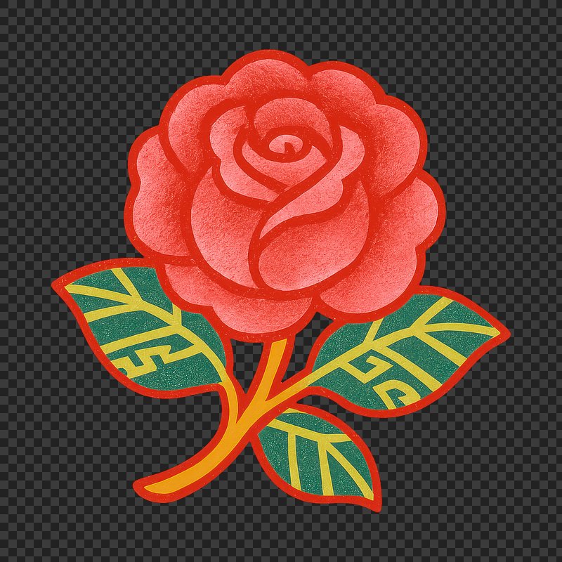 Flat Rose Design PNG Images | Free Photos, PNG Stickers, Wallpapers ...