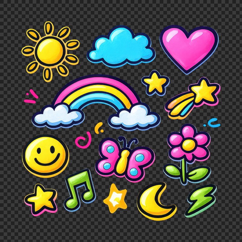 Smiley Star Shadow Heart Butterfly Images | Free Photos, PNG Stickers ...