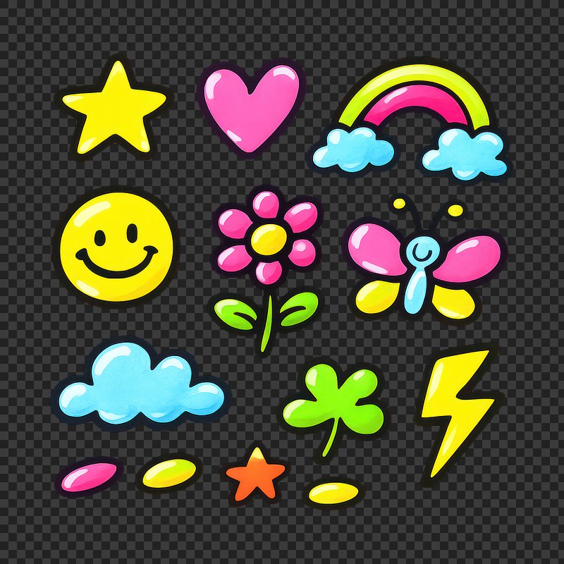 Smiley Star Shadow Heart Design Images | Free Photos, PNG Stickers ...