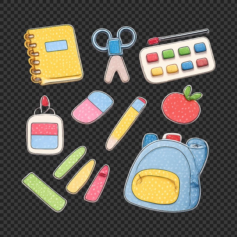 Cute Background For School Art Design PNG Images | Free Photos, PNG ...