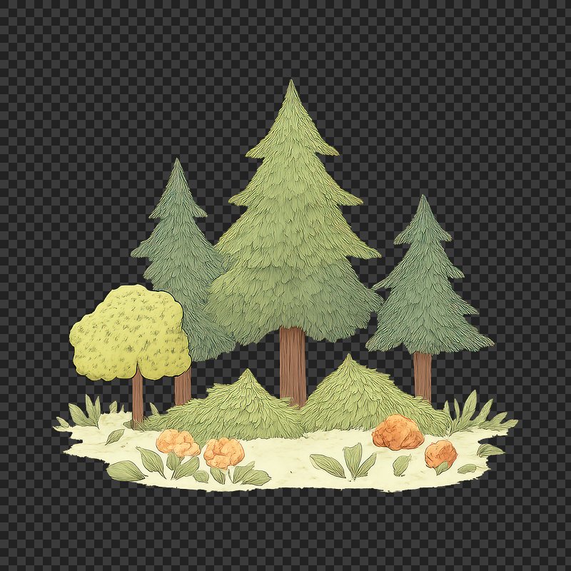 Forest+tree+sticker Art PNG Paper Images | Free Photos, PNG Stickers ...