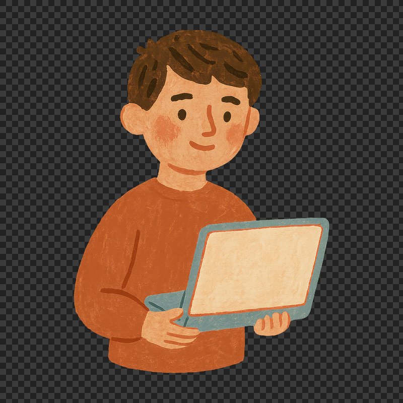 Boy Cartoon With Laptop Computer Images | Free Photos, PNG Stickers ...