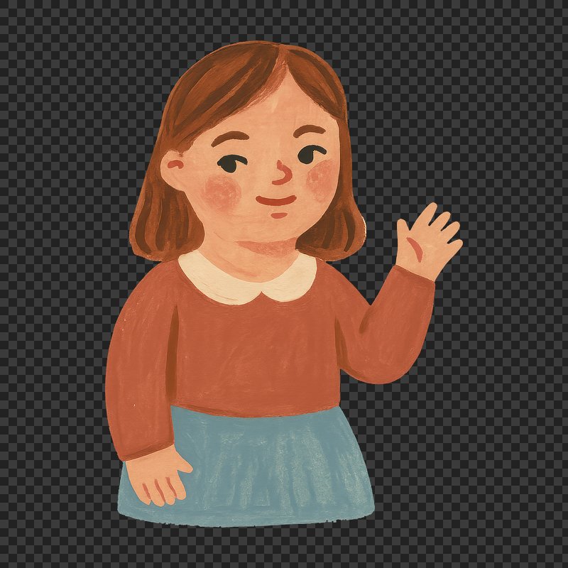 Girl Waves Texture Cartoon Images | Free Photos, PNG Stickers ...