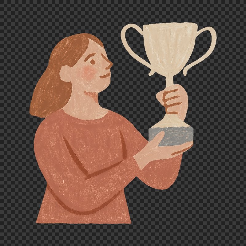 Trophy Woman Achievement PNG Images | Free Photos, PNG Stickers ...