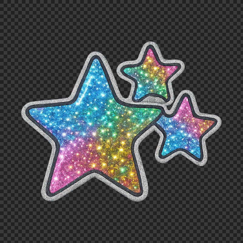 Sparkling Stars Transparent Art Sticker Images | Free Photos, PNG ...