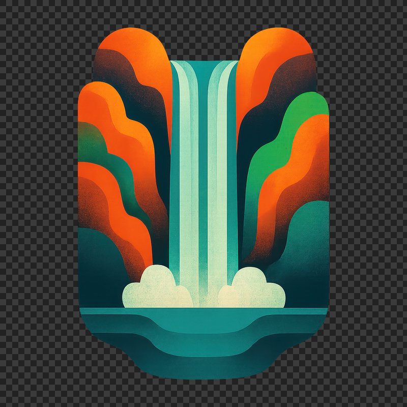 Waterfall+drawing Nature Images | Free Photos, PNG Stickers, Wallpapers ...