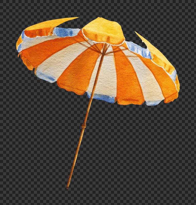 Watercolor Umbrella Transparent Beach Isolated Images | Free Photos ...