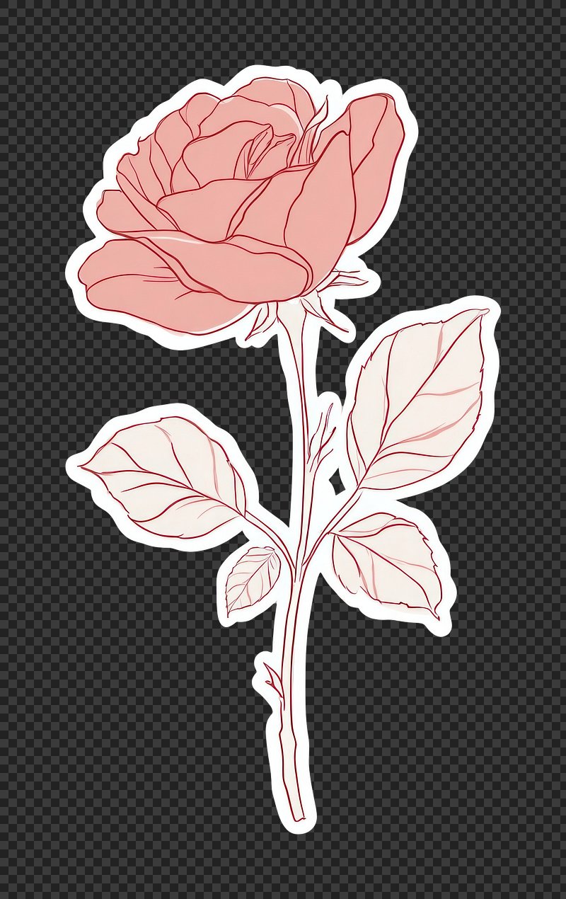 Single Line Rose Shadow Images | Free Photos, PNG Stickers, Wallpapers ...