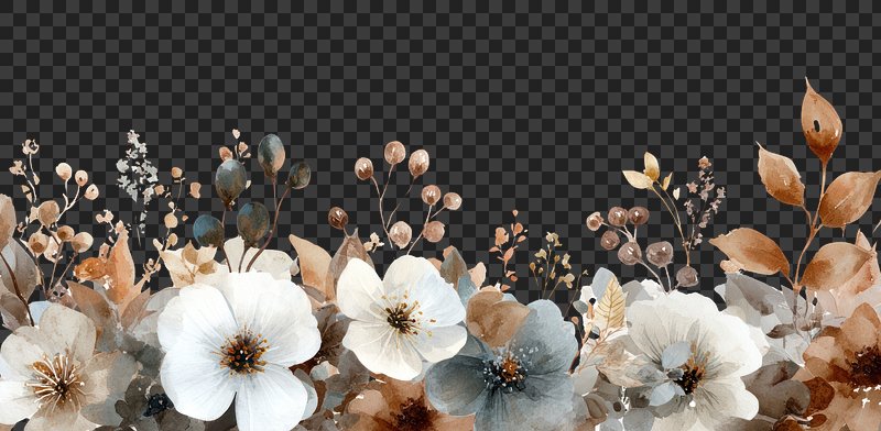 Watercolour Floral Wallpaper PNG Border Images | Free Photos, PNG ...