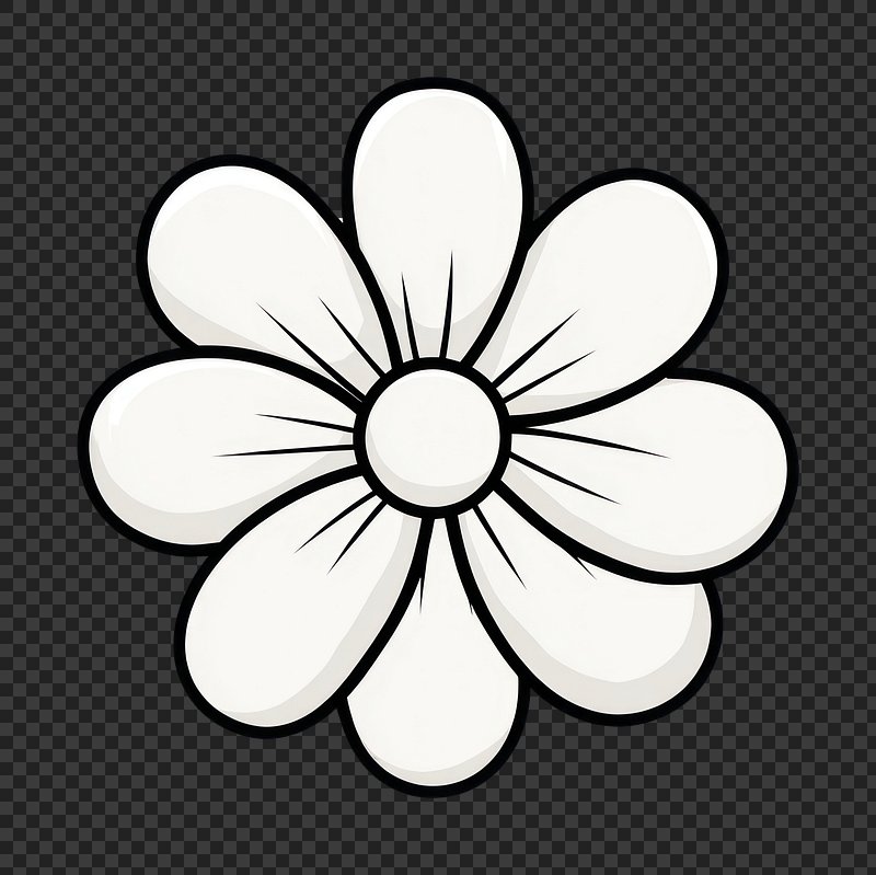 Black And White Outline Leaves Flower Floral Images | Free Photos, PNG ...