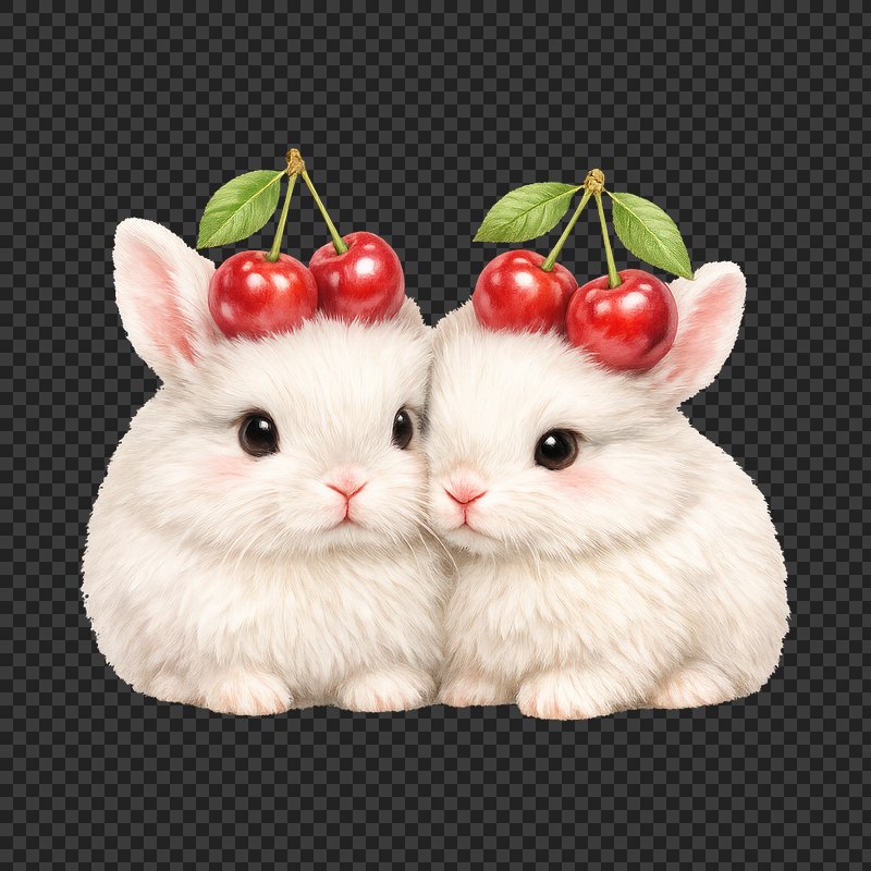 Realistic White Rabbit Cute Texture Images | Free Photos, PNG Stickers ...