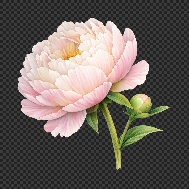 Aesthetic Peony Shadow Flower Art Images | Free Photos, PNG Stickers ...