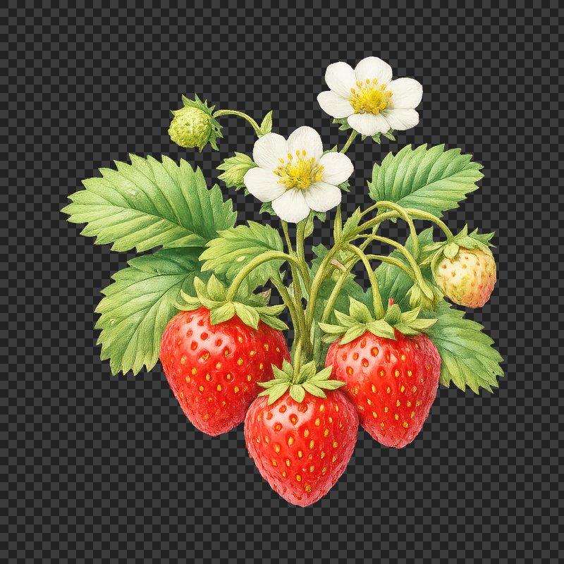 Strawberry+plants Art Images | Free Photos, PNG Stickers, Wallpapers ...