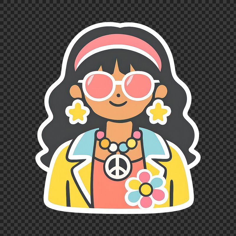 Hippie+style Colorful PNG Images | Free Photos, PNG Stickers ...
