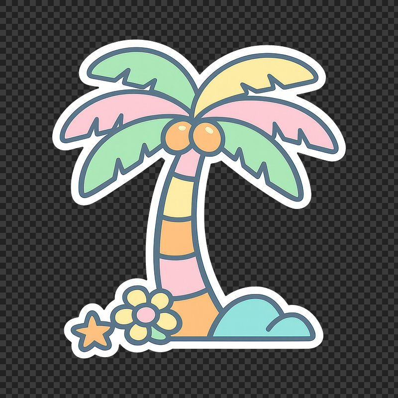 Summer Tree Background Scenery Cartoon Images | Free Photos, PNG ...