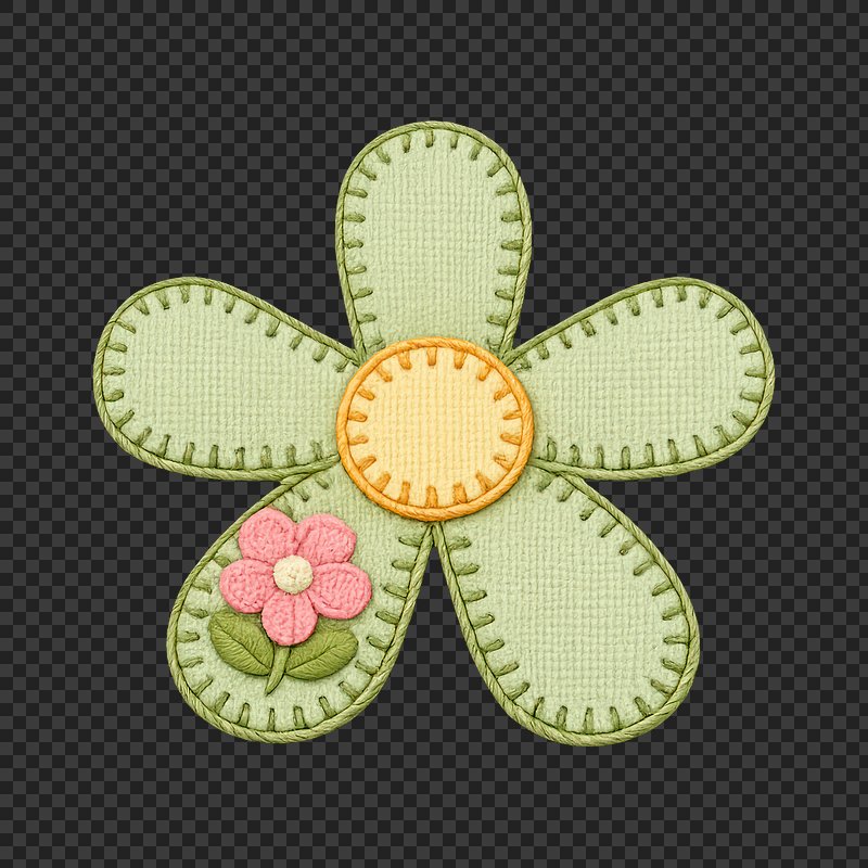 Flower Embroidered Patch Isolated Embroidery Images | Free Photos, PNG ...
