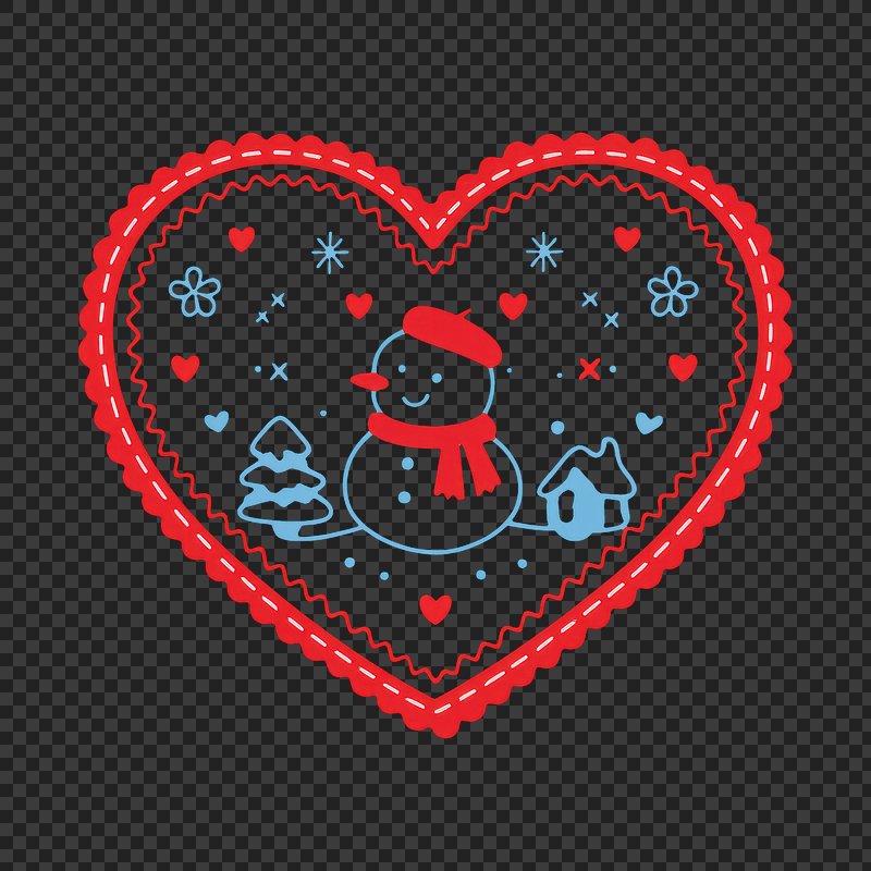 PNG Winter Floral Frame Heart Images | Free Photos, PNG Stickers ...
