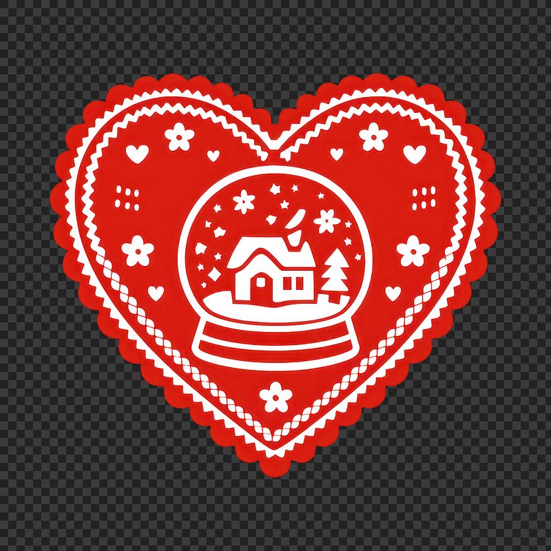 PNG Winter Floral Frame Heart Images | Free Photos, PNG Stickers ...