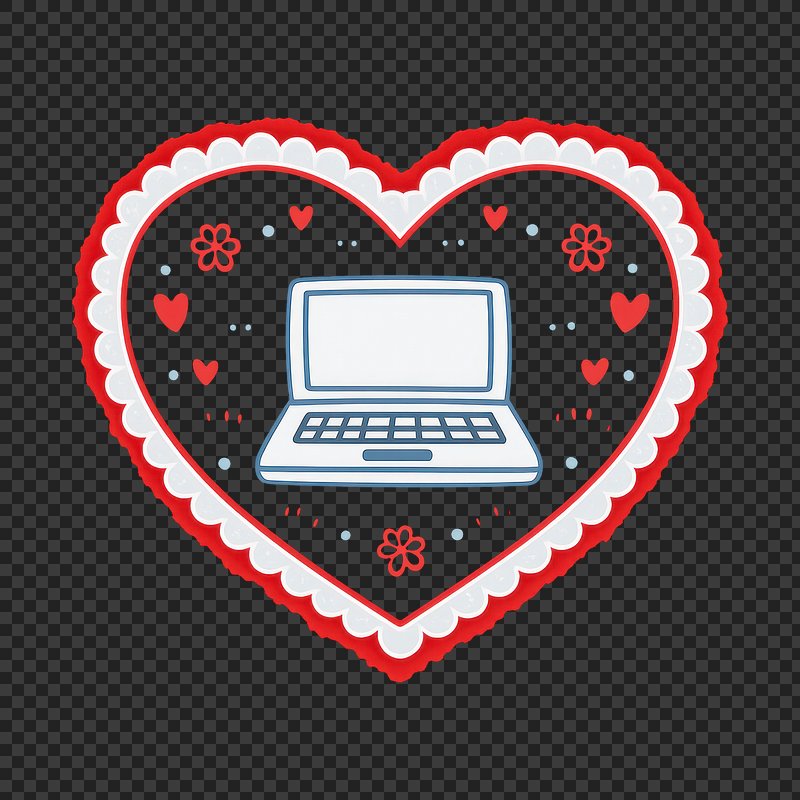 Heart Laptop Aesthetic Images | Free Photos, PNG Stickers, Wallpapers ...