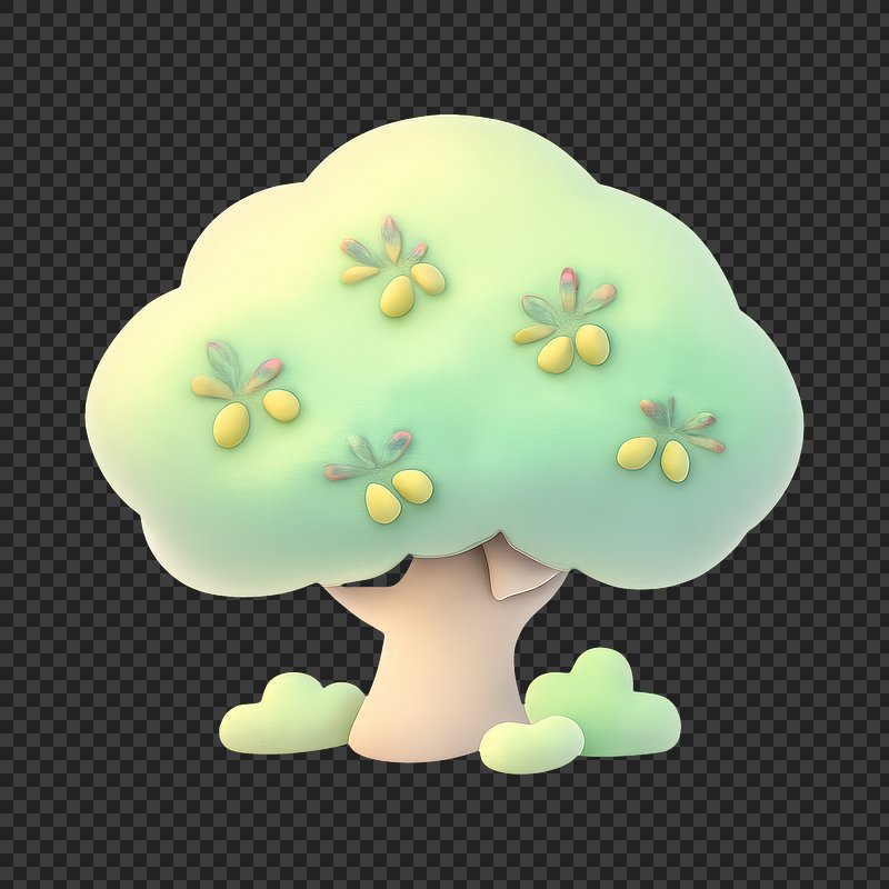 Cartoon Fruit Tree Art PNG Nature Images | Free Photos, PNG Stickers ...