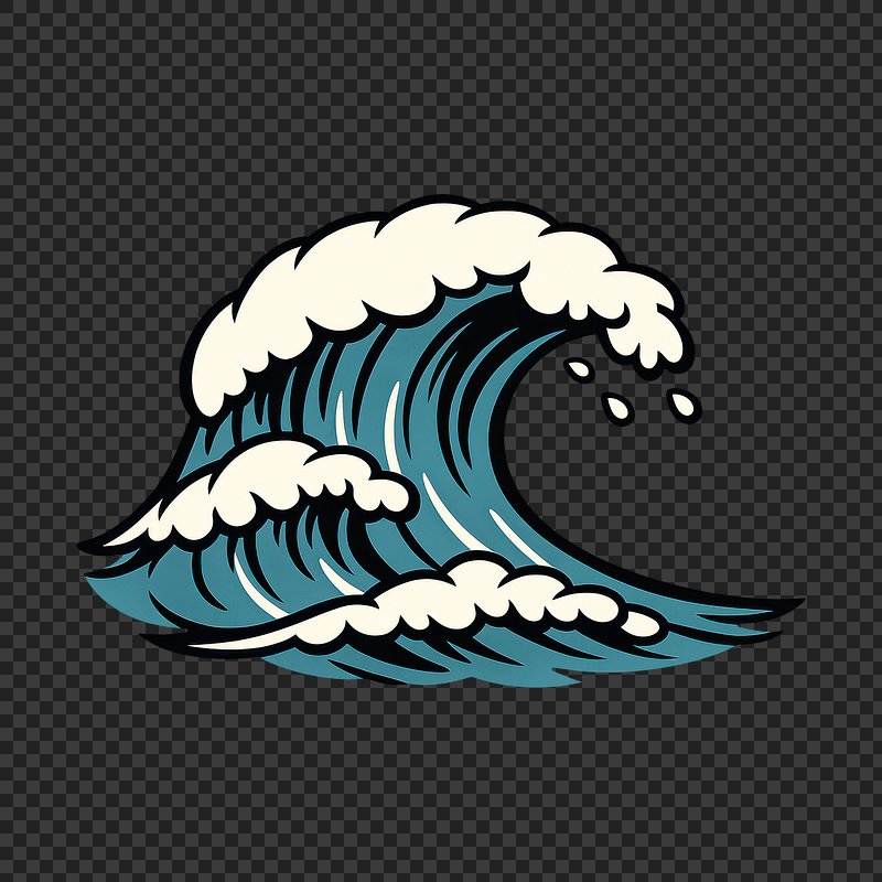 Water Waves Black Background Design Transparent Images | Free Photos ...
