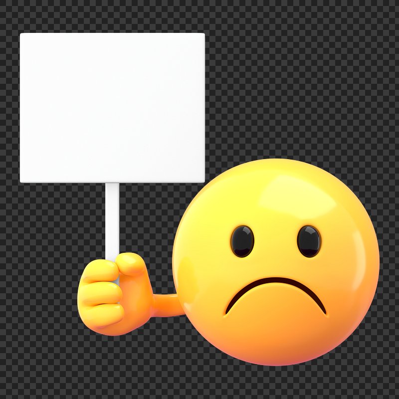 Emoticon holding png sign mockup | Premium PNG - rawpixel