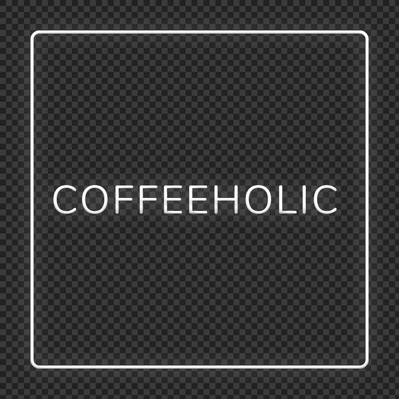 Retro gray coffeeholic frame png | Free PNG - rawpixel