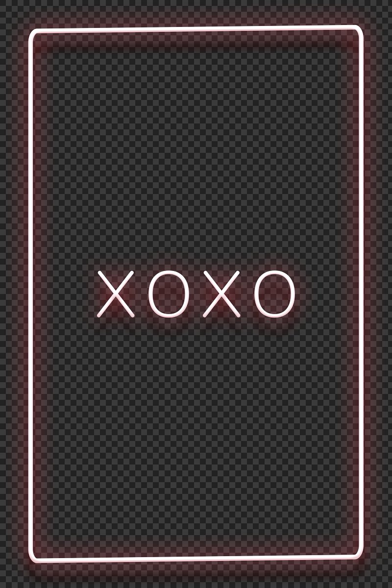 Glowing XOXO red neon typography | Free PNG Sticker - rawpixel