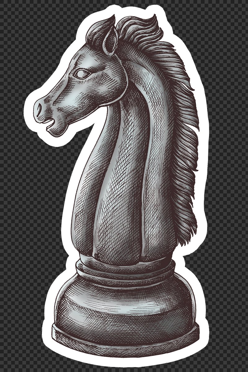 Vintage black chess sticker png | Free PNG Sticker - rawpixel