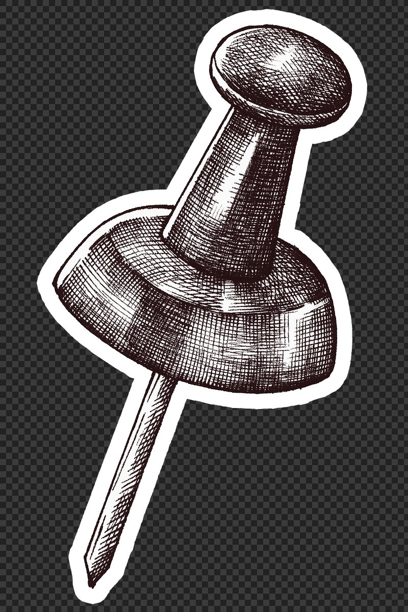 Cartoon pin vintage sticker png | Free PNG Sticker - rawpixel