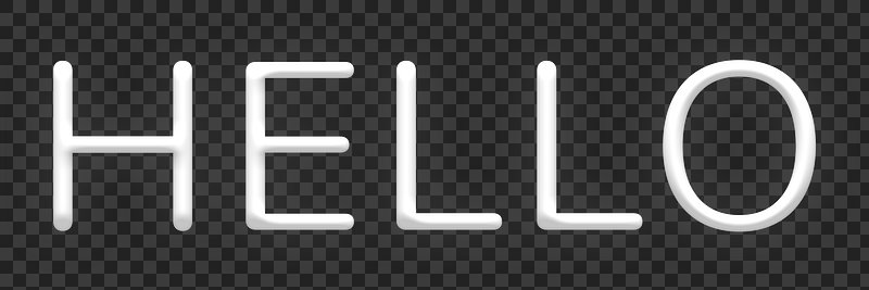 Neon gray hello png typography | Free PNG - rawpixel