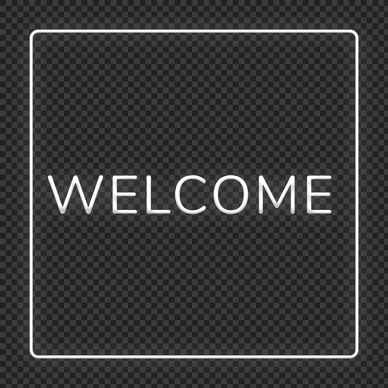 Retro gray welcome frame png | Free PNG - rawpixel