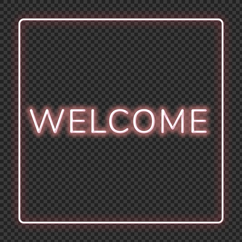 Retro pink welcome frame png | Free PNG - rawpixel