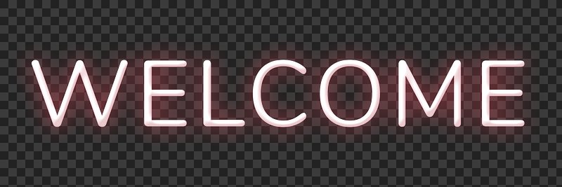 Glowing welcome text png neon | Premium PNG - rawpixel