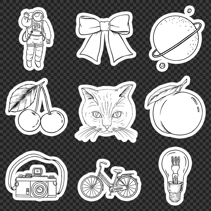 Mix stickers set design element | Premium PNG - rawpixel