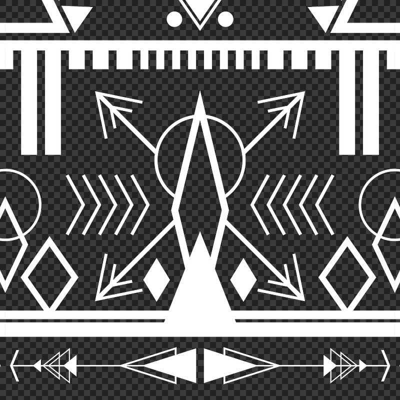 White ethnic pattern png, transparent | Free PNG - rawpixel