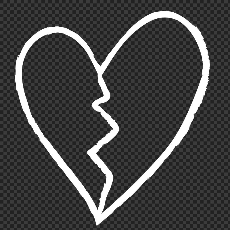 Png broken heart design element | Free PNG Sticker - rawpixel