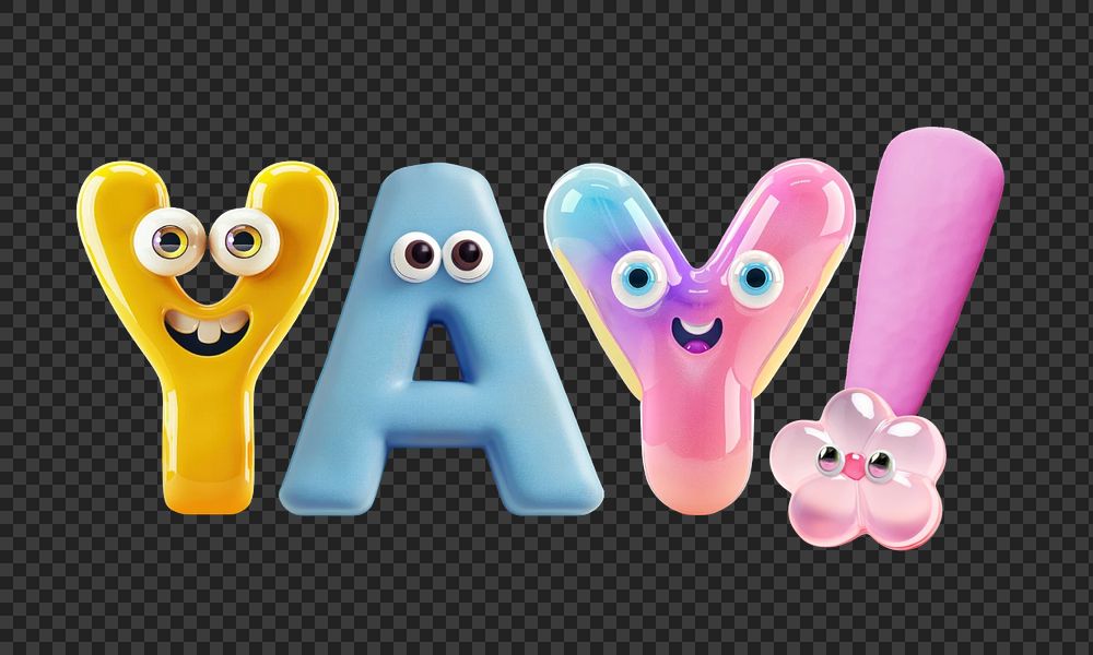 Yay png 3D word element | Free - rawpixel