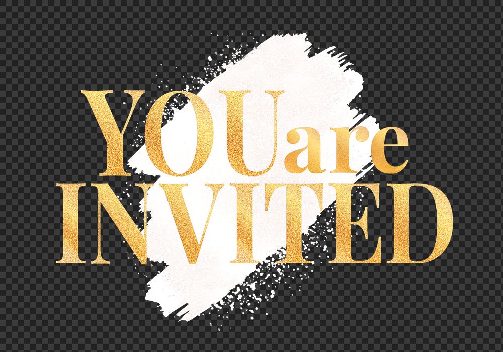 You are invited word element, | Premium - rawpixel