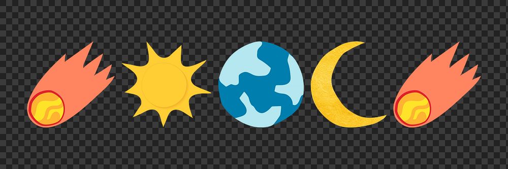 Paper Planets Isolated Transparent Space Collage Images | Download Free ...