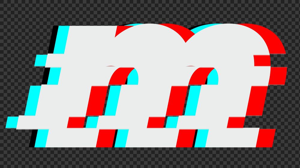 Letter m png glitch alphabet, | Premium PNG - rawpixel