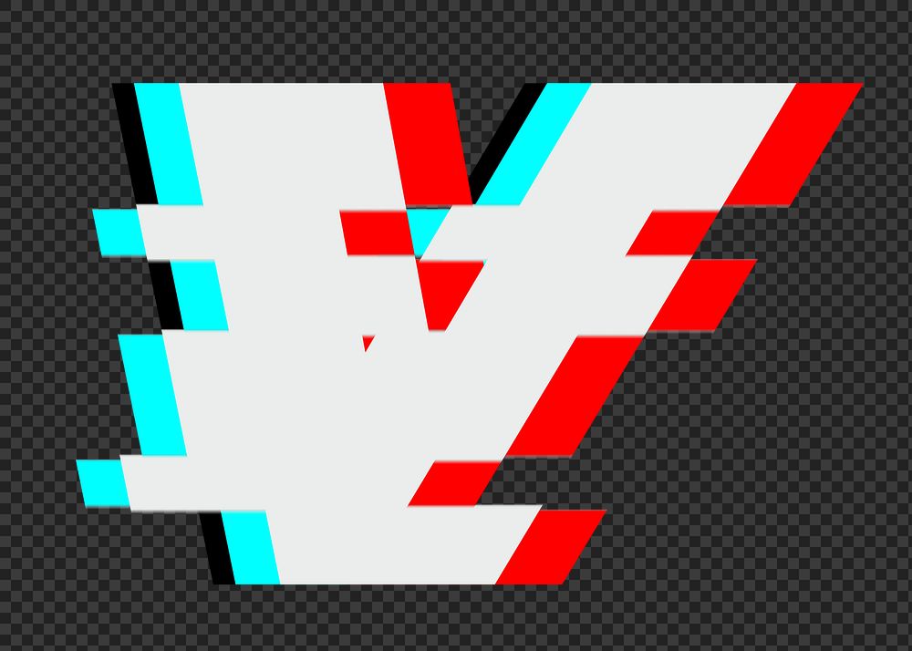 Letter v png glitch alphabet, | Premium PNG - rawpixel