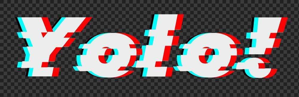 Yolo! word png glitch font, | Free PNG - rawpixel