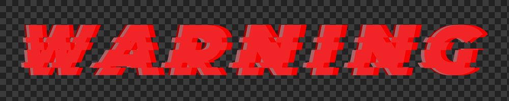 Warning word png glitch font, | Premium PNG - rawpixel