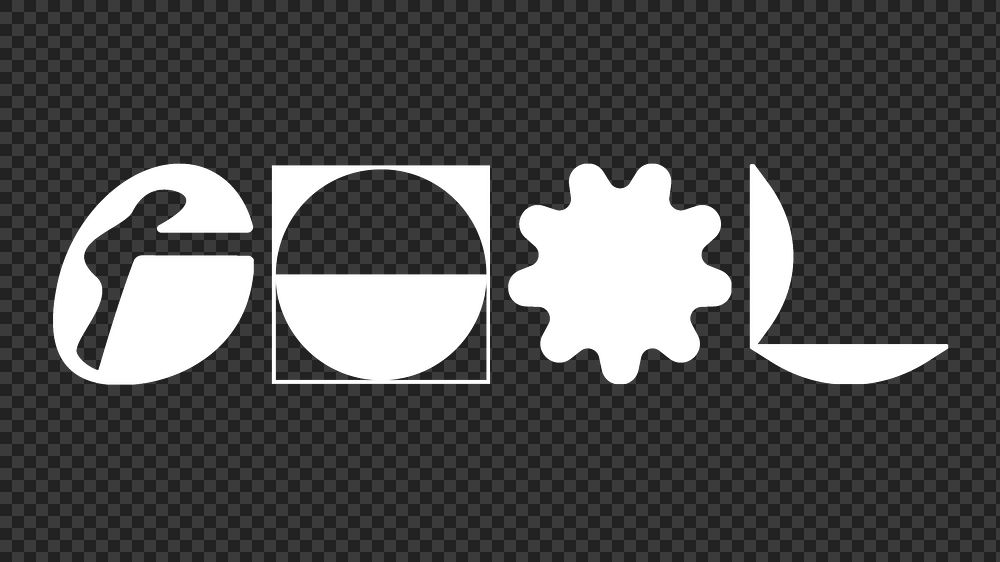 Cool word png abstract shape | Free PNG - rawpixel