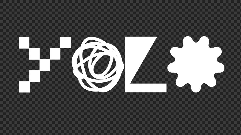 Yolo word png abstract shape | Free PNG - rawpixel