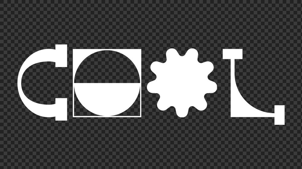 Cool word png abstract shape | Free PNG - rawpixel