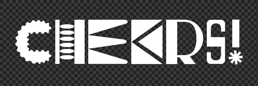 Cheers word png abstract shape | Free PNG - rawpixel
