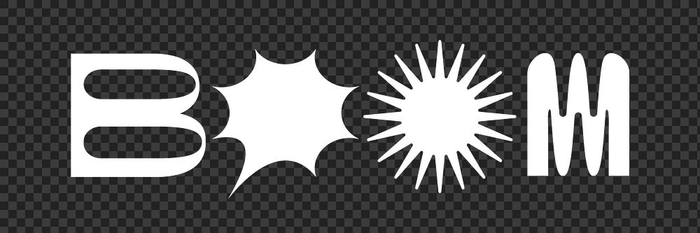 Boom word png abstract shape | Free PNG - rawpixel